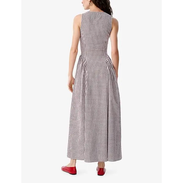 OMNES Margate Gingham-print Cotton Maxi Dress