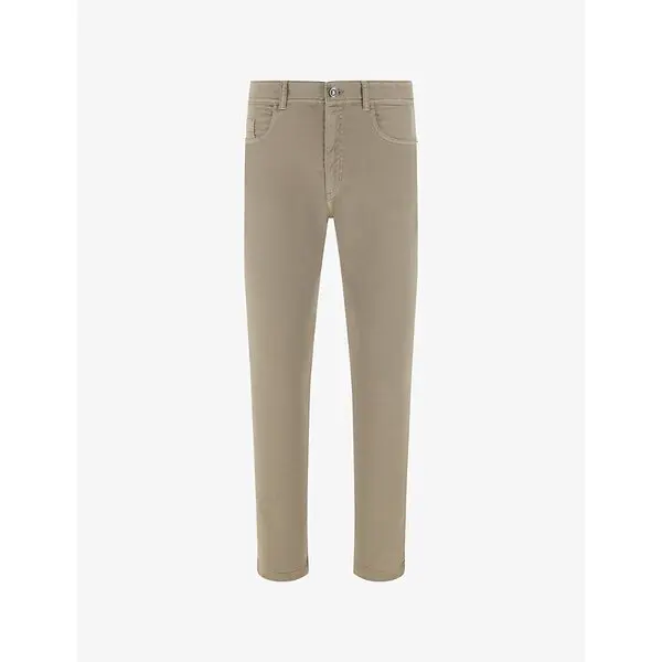Boggi Milano Straight Regular-fit Stretch-denim Jeans - Taupe