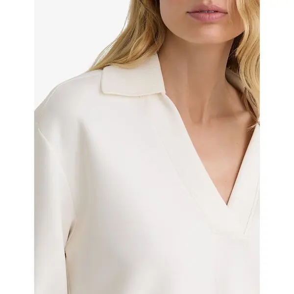 REISS Premium Interlock Sweatshirt - Ivory