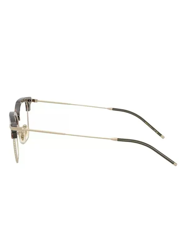 Oliver Spencer Tortoise-pattern Square-frame Glasses