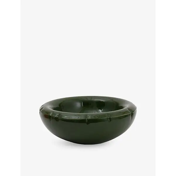 HOME STUDYO Mick Big Ceramic Bowl - Moss Gloss