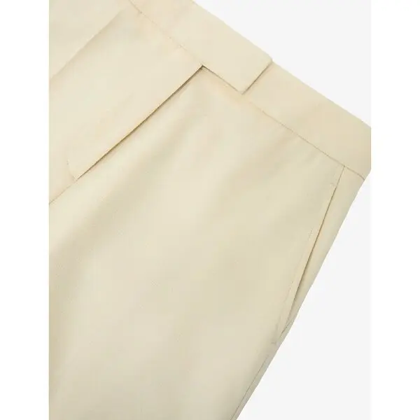 REISS Anya Wide-leg Silk And Wool Trousers