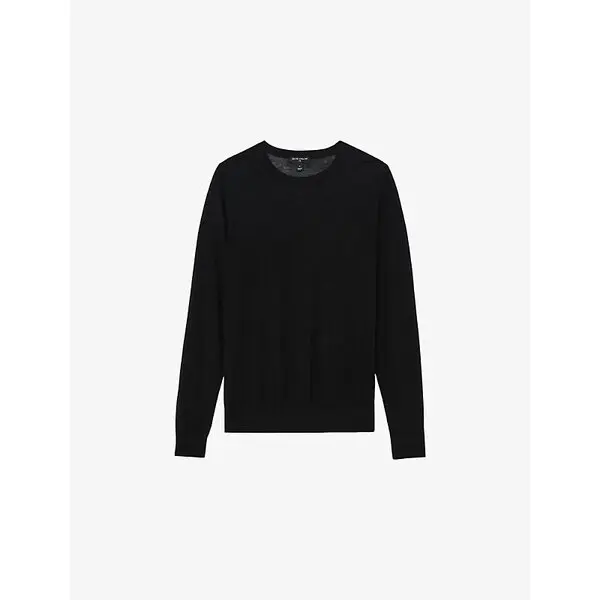 REISS X Atelier Leyla Round-neck Cashmere-blend Jumper - Black