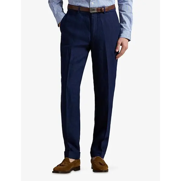 Polo Ralph Lauren Tapered-leg Regular-fit Linen Trousers