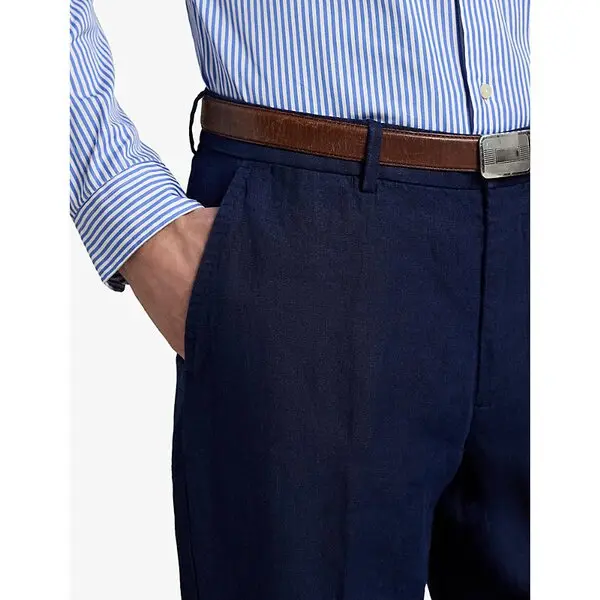Polo Ralph Lauren Tapered-leg Regular-fit Linen Trousers