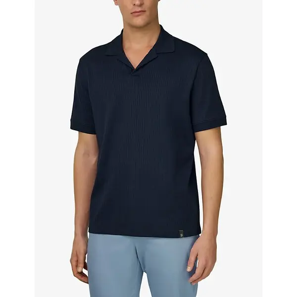 Boggi Milano Jacquard Pima-cotton Polo Shirt
