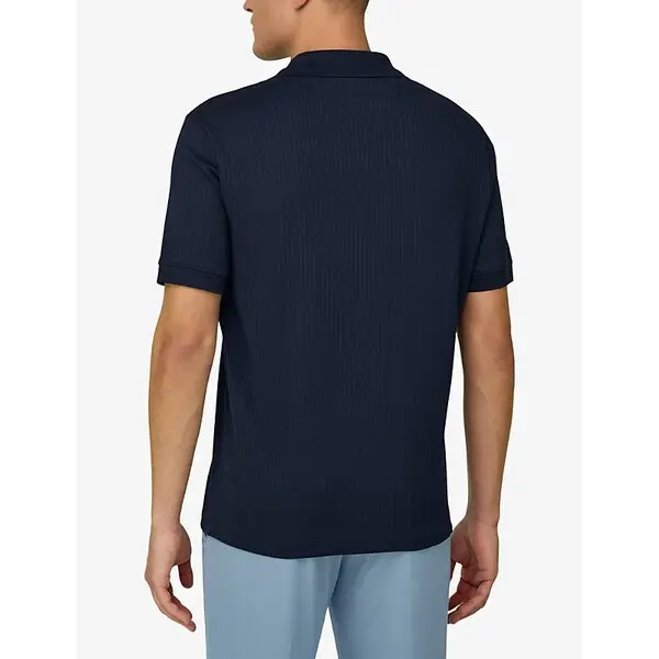 Boggi Milano Jacquard Pima-cotton Polo Shirt