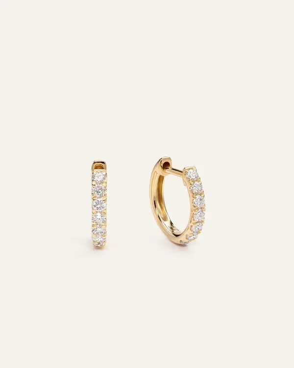 Quince 14k Gold Lab Grown Diamond Huggies - Yellow Gold