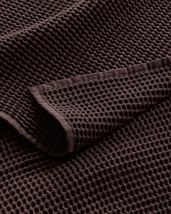 Quince Organic Waffle Bed Blanket - Espresso