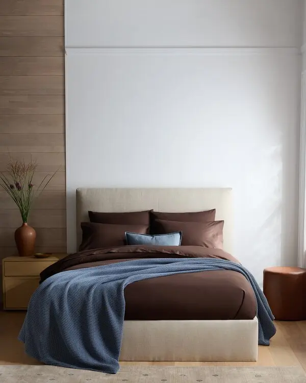 Quince Organic Waffle Bed Blanket - Mineral