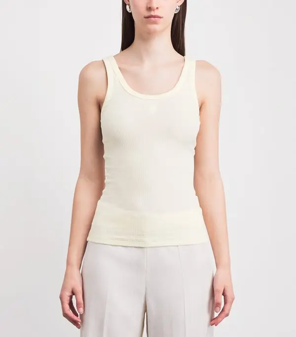 Sandro Ribbed Tank Top - Yellow