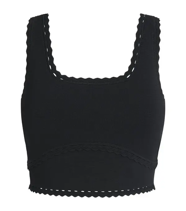 Sandro Knitted Crop Top - Black