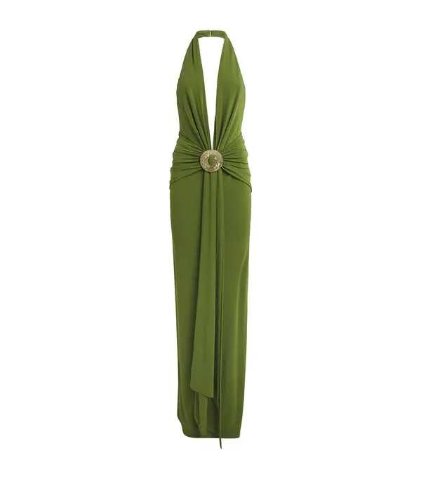 Cult Gaia Halterneck Chi Gown - Green
