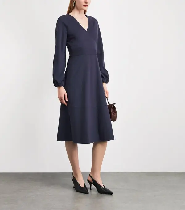 Fabiana Filippi Crepe Wrap Midi Dress