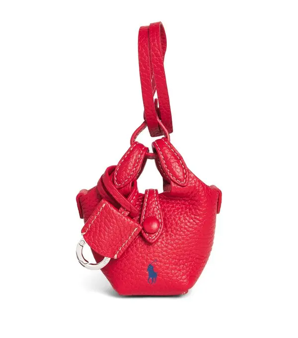 Polo Ralph Lauren Calfskin Polo Play Bag Charm - Red