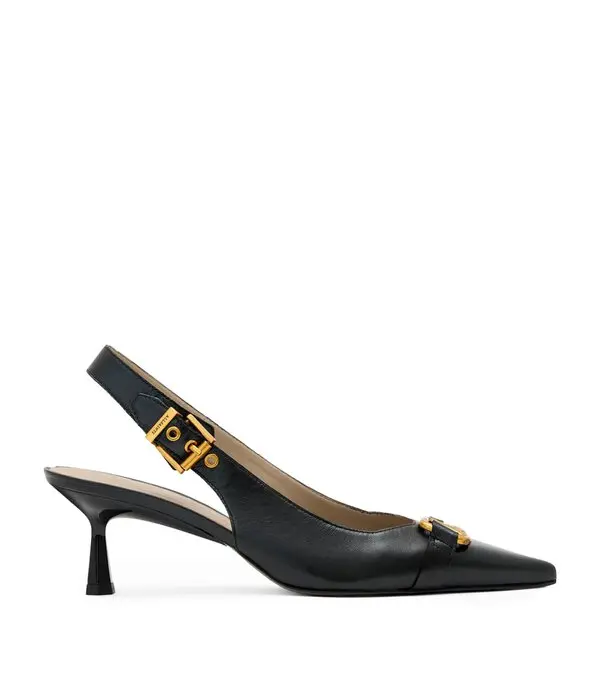 ALLSAINTS Calfskin Hera Slingback Pumps - Black