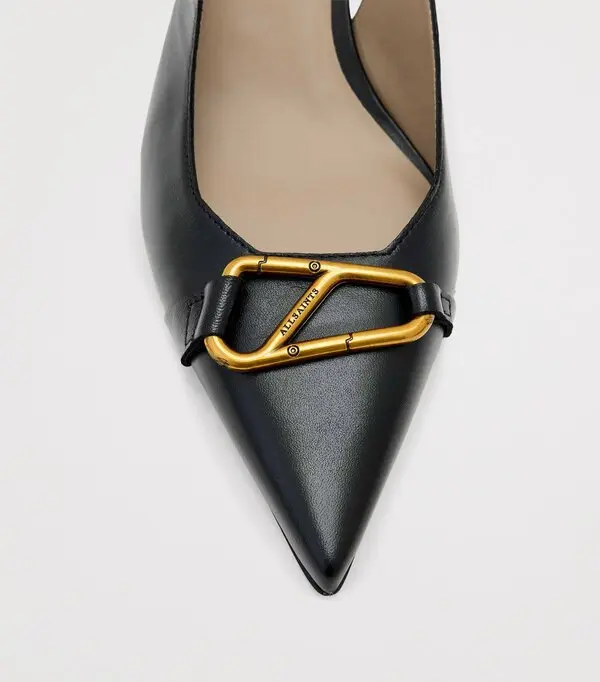 ALLSAINTS Calfskin Hera Slingback Pumps - Black