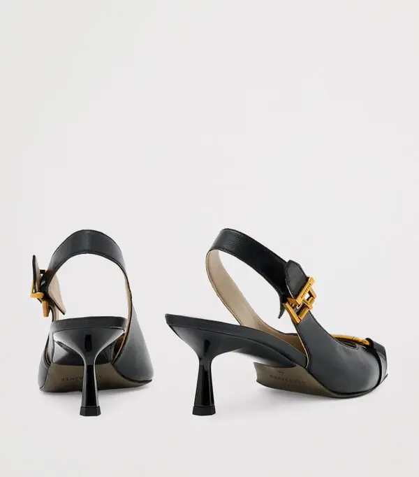 ALLSAINTS Calfskin Hera Slingback Pumps - Black
