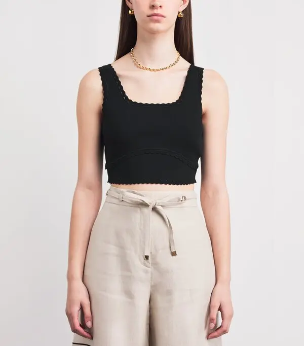 Sandro Knitted Crop Top