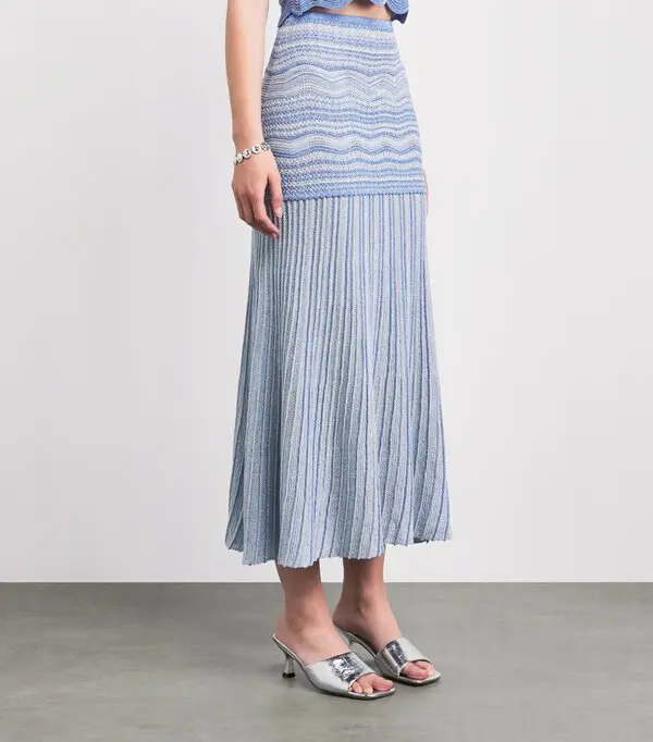 Sandro Metallised Maxi Skirt