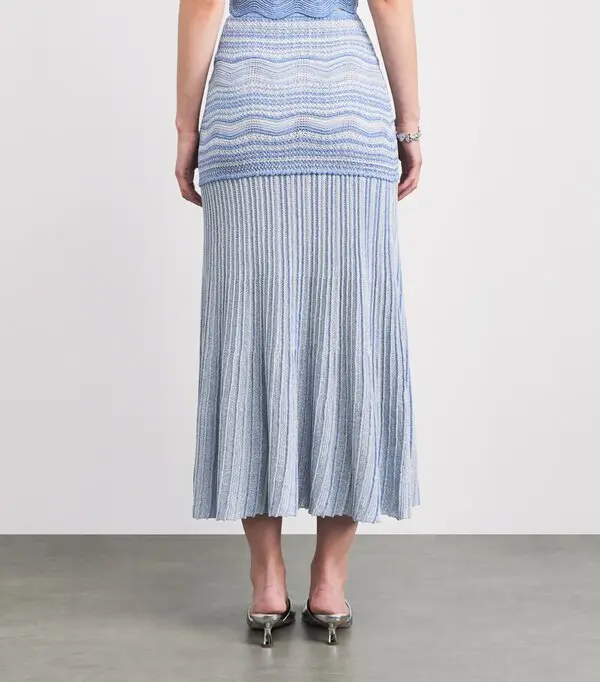 Sandro Metallised Maxi Skirt