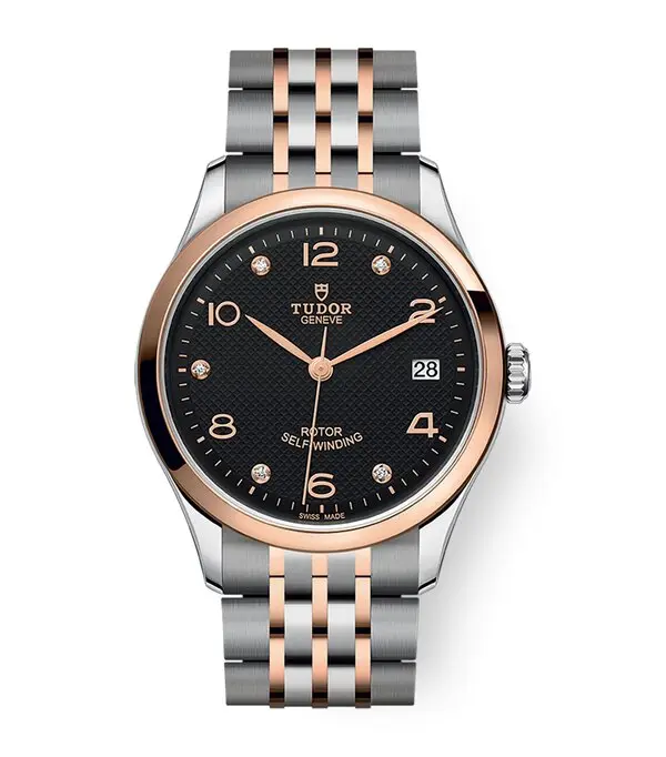 TUDOR 1926 Stainless Steel, Rose Gold And Diamond Watch - Black