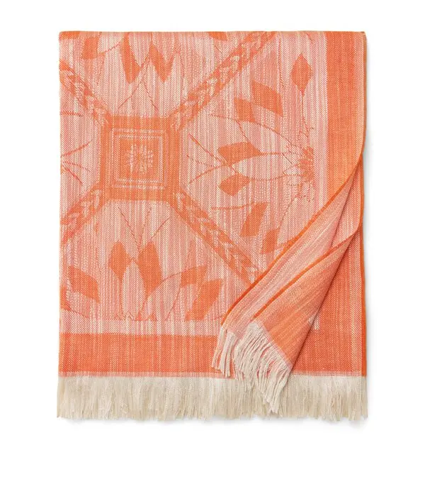 PRATESI Silk-cotton-linen Throw - Orange