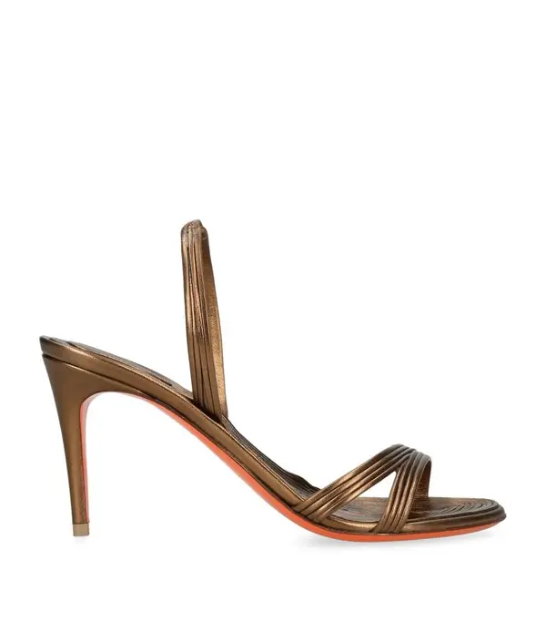 Santoni Leather Serpentine Sandals 85