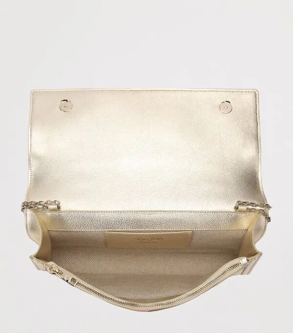 ROGER VIVIER Leather Belle Vivier Clutch Bag - White