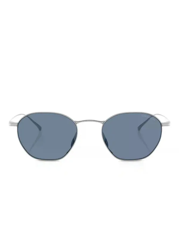 Giorgio Armani Titanium Round-frame Sunglasses - Silver