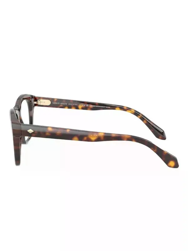 Giorgio Armani Tortoiseshell Rectangle Eyeglasses