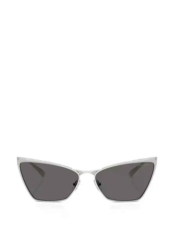 JIMMY CHOO Embellished Cat-eye Frame Sunglasses - Silver