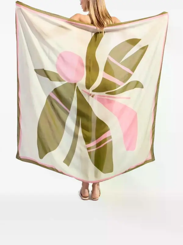 ADRIANA DEGREAS Leaf-print Sarong