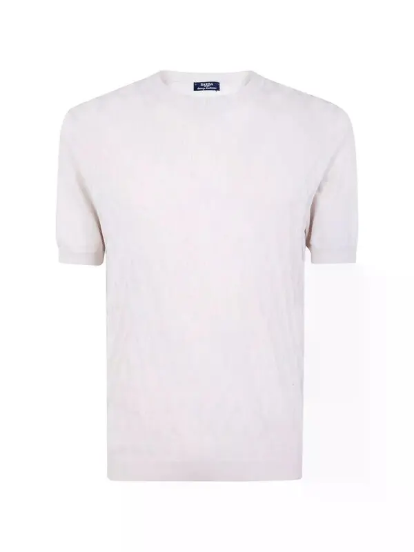 BARBA NAPOLI Diamond-patterned Knit T-shirt