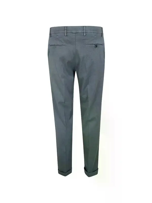 MICHAEL COAL Pleated Linen Trousers - Blue