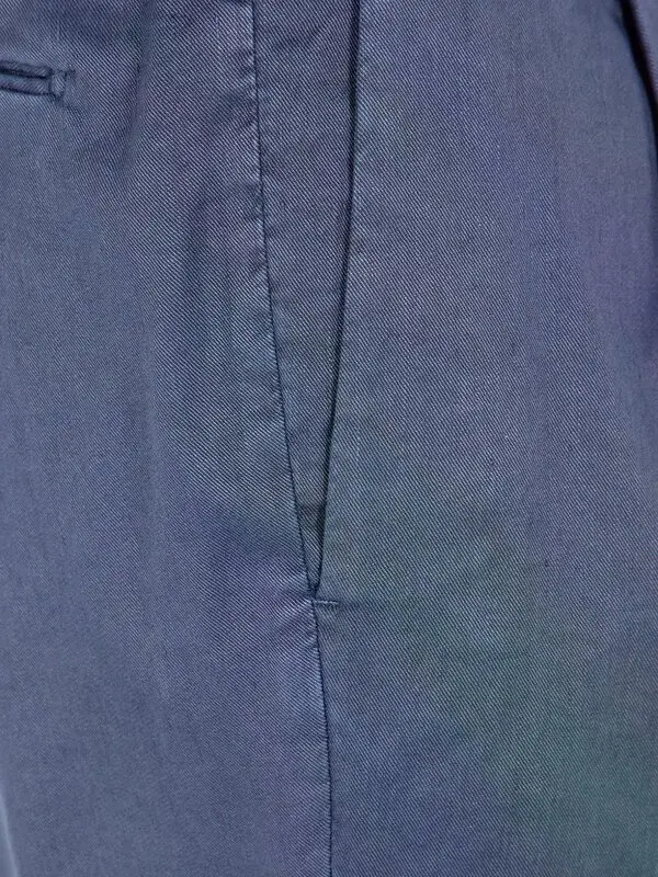 MICHAEL COAL Linen Frederick Trousers - Blue
