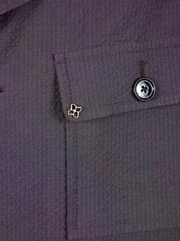 Tagliatore Multi-pocket Seersucker Jacket - Purple