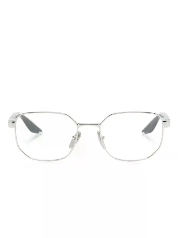 Prada Geometric-frame Glasses - Silver