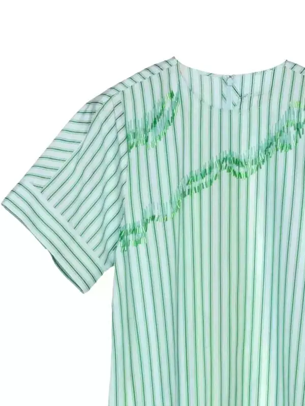 3.1 Phillip Lim Striped-pattern Top With Abstract Embroidery