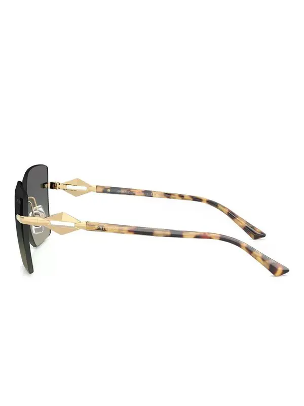 JIMMY CHOO Rimless Geometric-frame Sunglasses