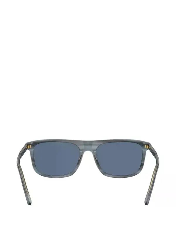 Dolce & Gabbana Striped Rectangle-frame Sunglasses