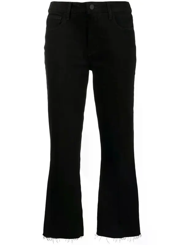 L'Agence Cropped Straight-leg Trousers