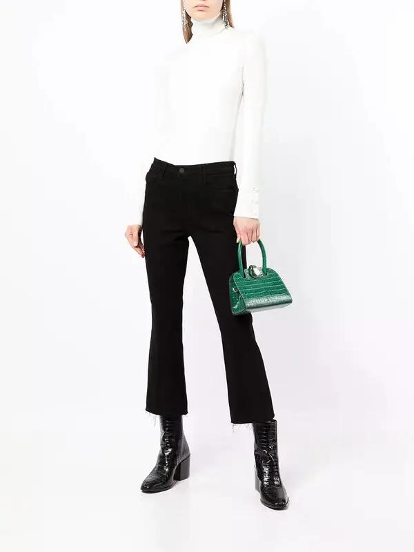L'Agence Cropped Straight-leg Trousers