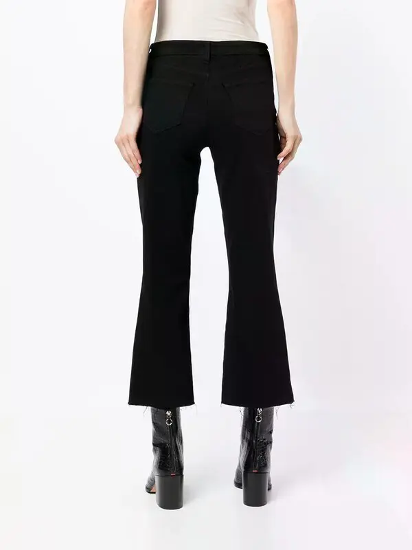 L'Agence Cropped Straight-leg Trousers