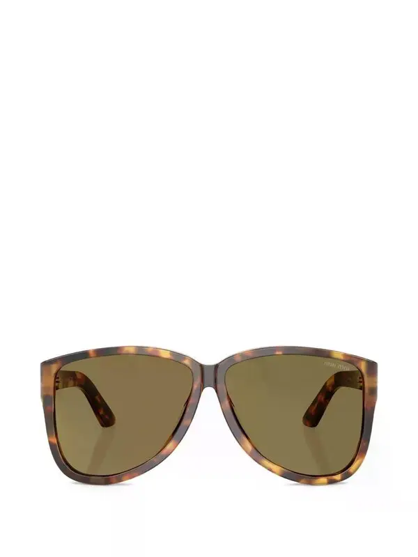 Miu Miu Geometric Frame Sunglasses - Brown