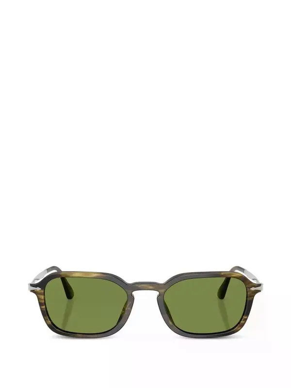 Persol Striped Square-frame Sunglasses - Brown