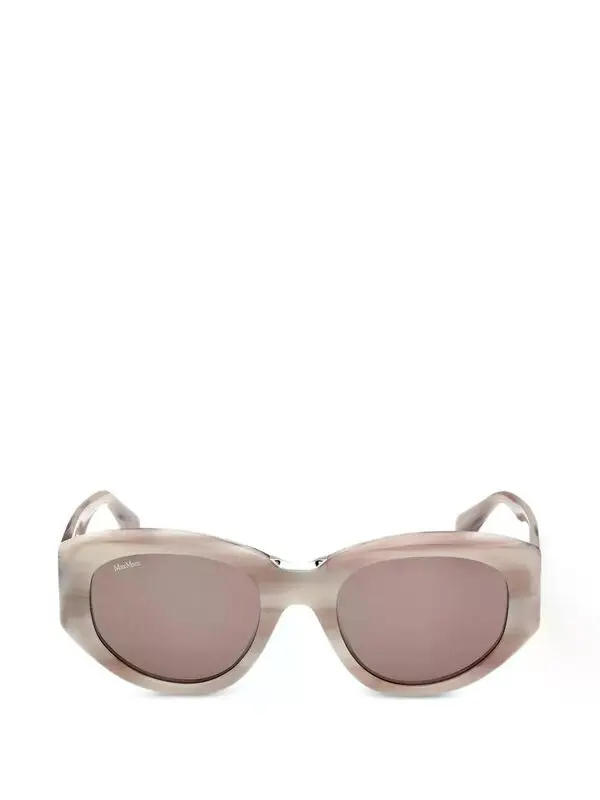 Max Mara Oval-frame Sunglasses - Neutrals