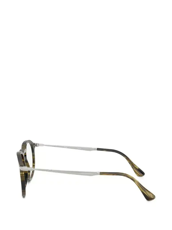 Persol Pier Striped Round Glasses
