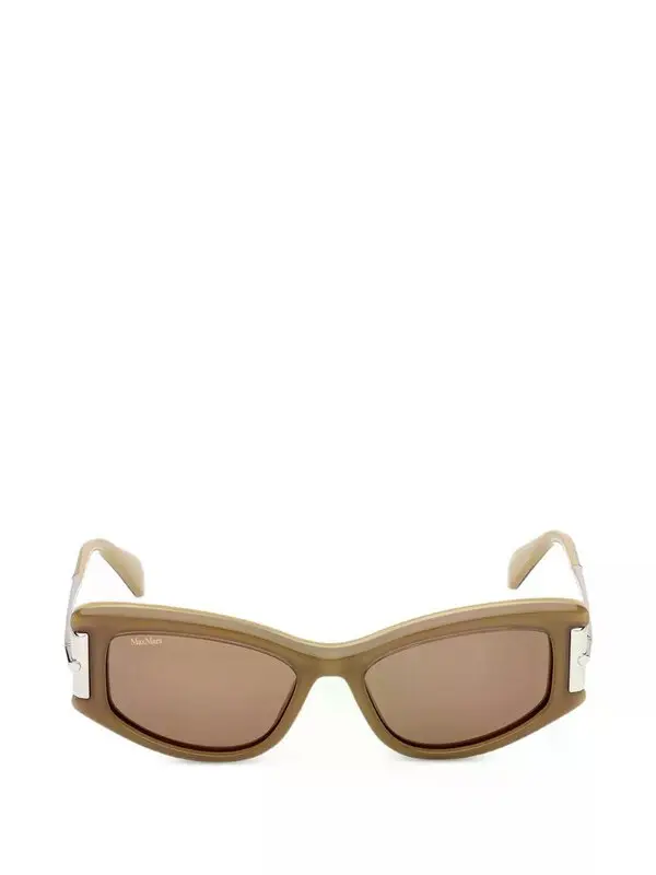 Max Mara Rectangle-frame Sunglasses - Brown