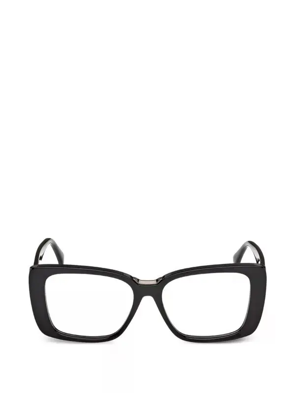 Max Mara Rectangle-frame Glasses - Black